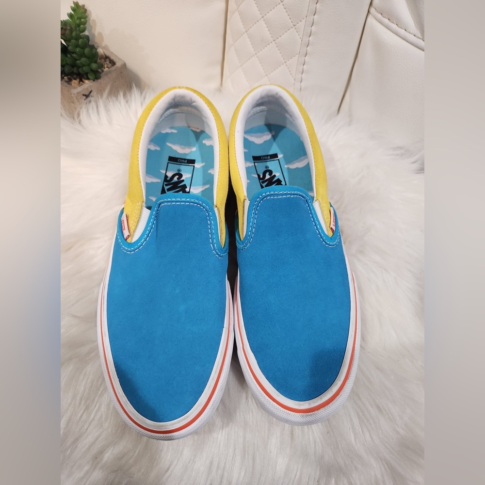 Vans X The Simpsons Slip-On Pro Blue Yellow - Gem